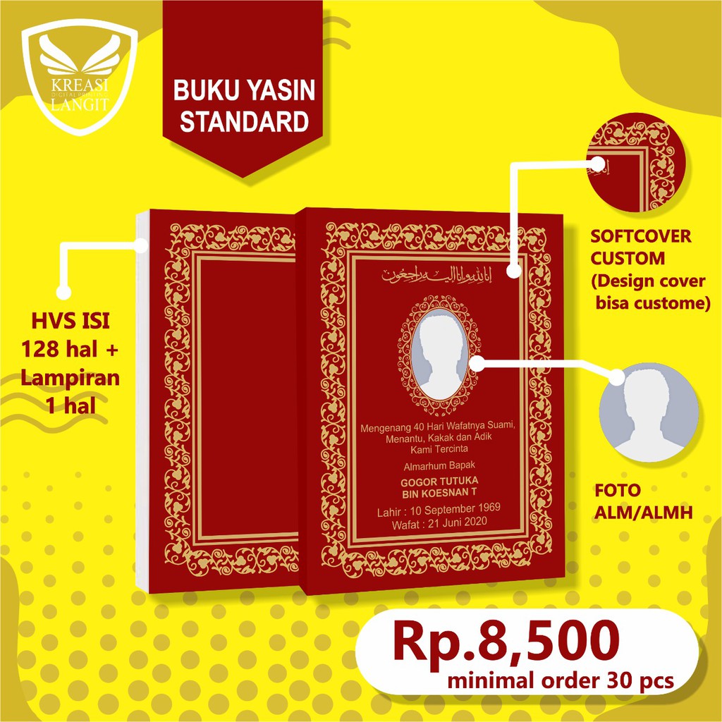 Jual BUKU YASIN / YASIN / YASIN CUSTOM /BUKU YASIN CUSTOM / YASINAN ...
