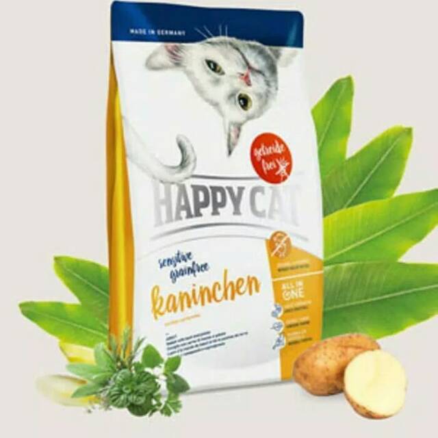 Jual Happy Cat Sensitive Grain Free Kaninchen ( Rabbit) 1.4kg | Shopee ...