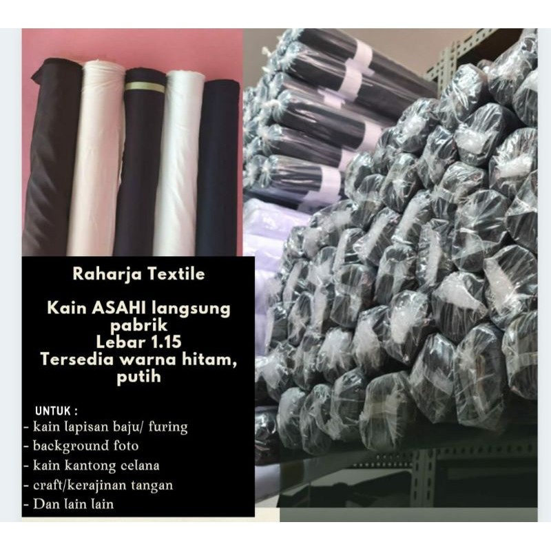 Jual Kain Asahi, kain furing warna Hitam stock Banyak Langsung Pabrik ...