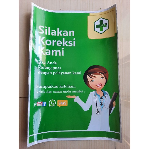 Jual Poster Silakan Koreksi Kami Jika Anda Kurang Puas Dengan Pelayanan ... Jual Poster Silakan Koreksi Kami Jika Anda Kurang Puas Dengan Pelayanan ...