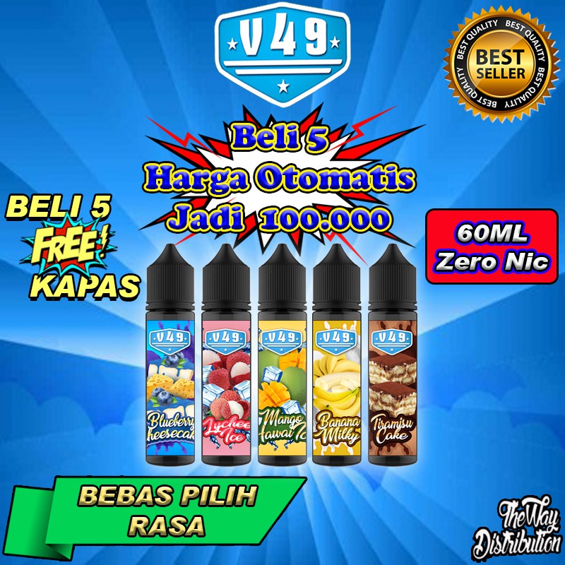 Jual Liquid V49 60ML Bebas Pilih Rasa Liquids Liqwid Liqwit Liquit ...