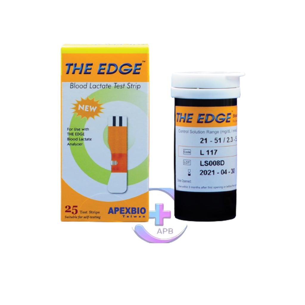 Jual Strip Tes Laktat THE EDGE Blood Lactate Test isi 25 pcs/bok ...