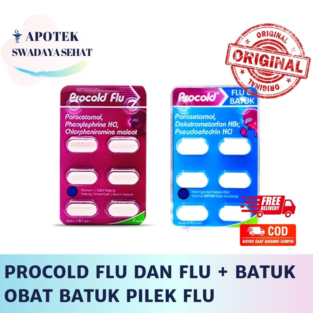 Jual PROCOLD FLU & BATUK Strip - Obat Flu Batuk Demam Sakit Kepala ...