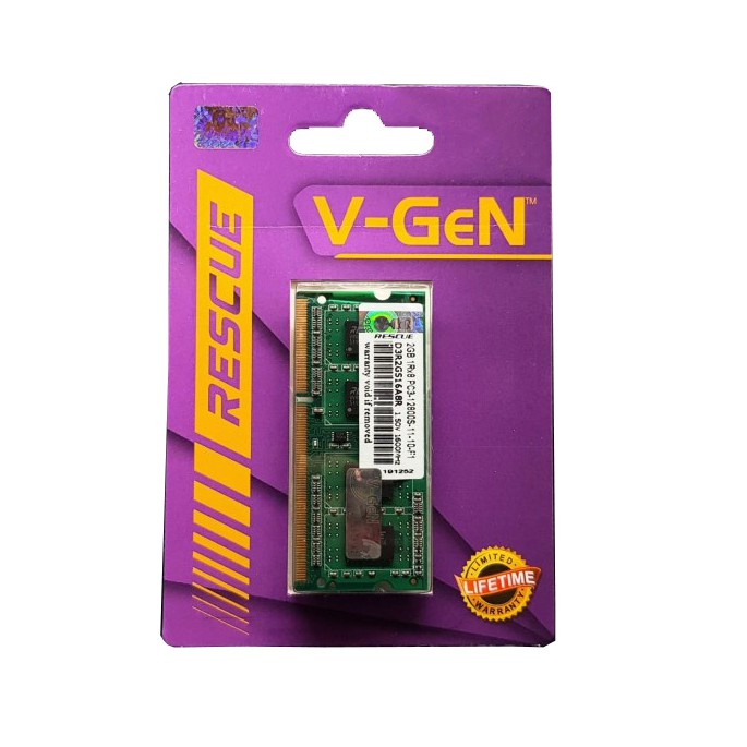 Jual RAM DDR3 DDR3L SODimm V-GeN RESCUE 2GB PC12800/1600Mhz (Memory ...