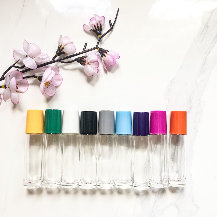 Jual Botol Roll On 10ml Kaca Clear Tutup Warna Metal Roller Bottle ...