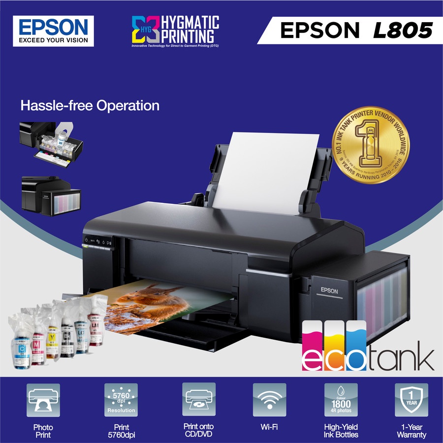 Jual Printer EPSON L805 A4 Photo / Wifi (6 Colour Printer) | Shopee Indonesia