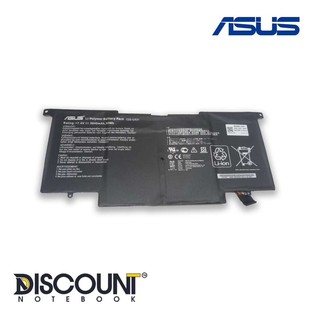 Jual Original Battery Baterai Laptop Asus Zenbook UX31 UX31E C22-UX31 ...