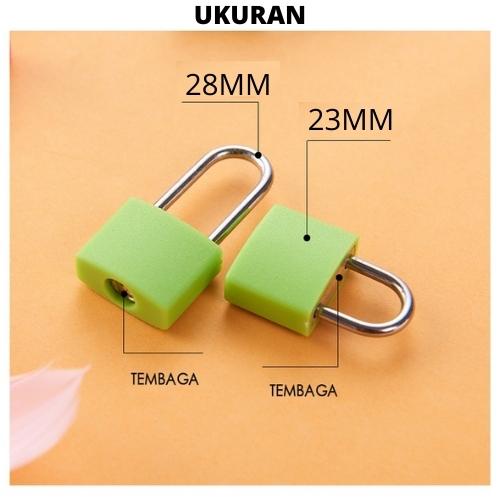 Jual Gembok Koper Kecil Gembok Mini Warna Warni Ada 2 Ukuran Gembok ...
