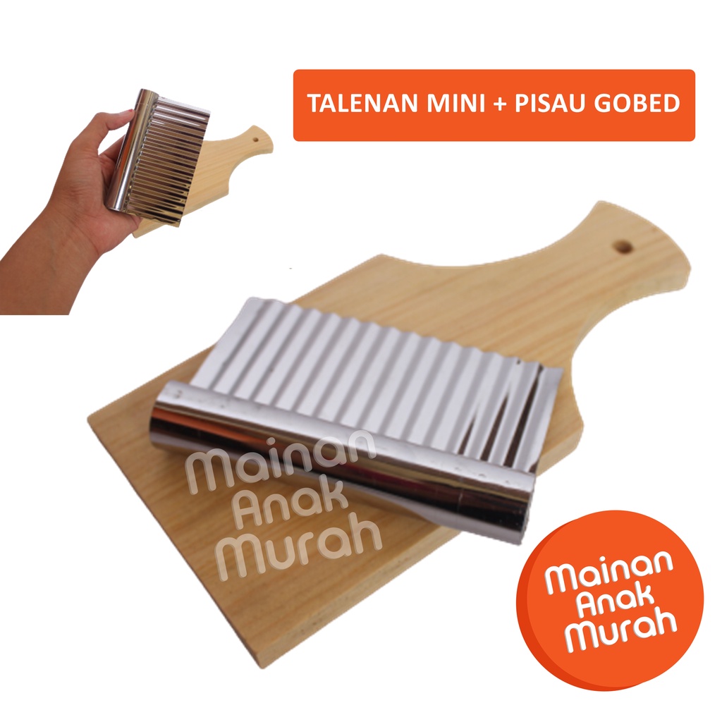 Jual Cobek Ulekan Mini / Pisau Talenan Kayu Mini / Alat Memasak Logam ...