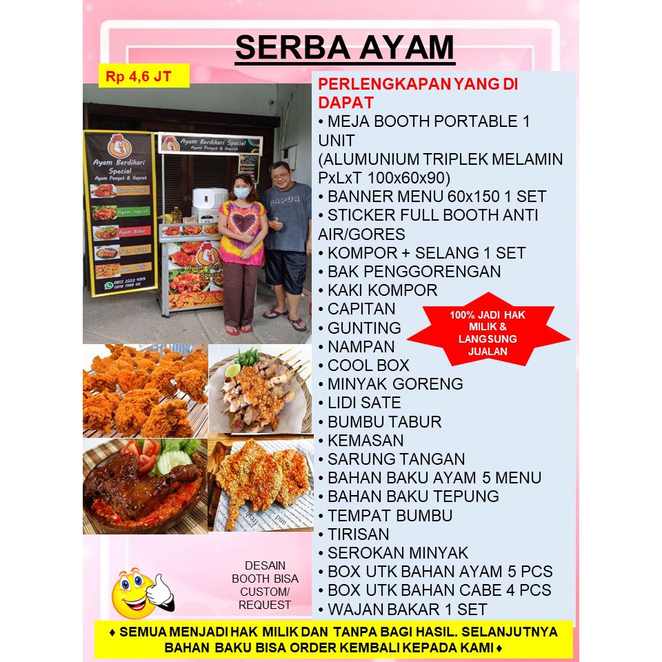 Jual PAKET USAHA FRANCHISE MAKANAN TERMURAH SERBA AYAM ANEKA KEKINIAN ...