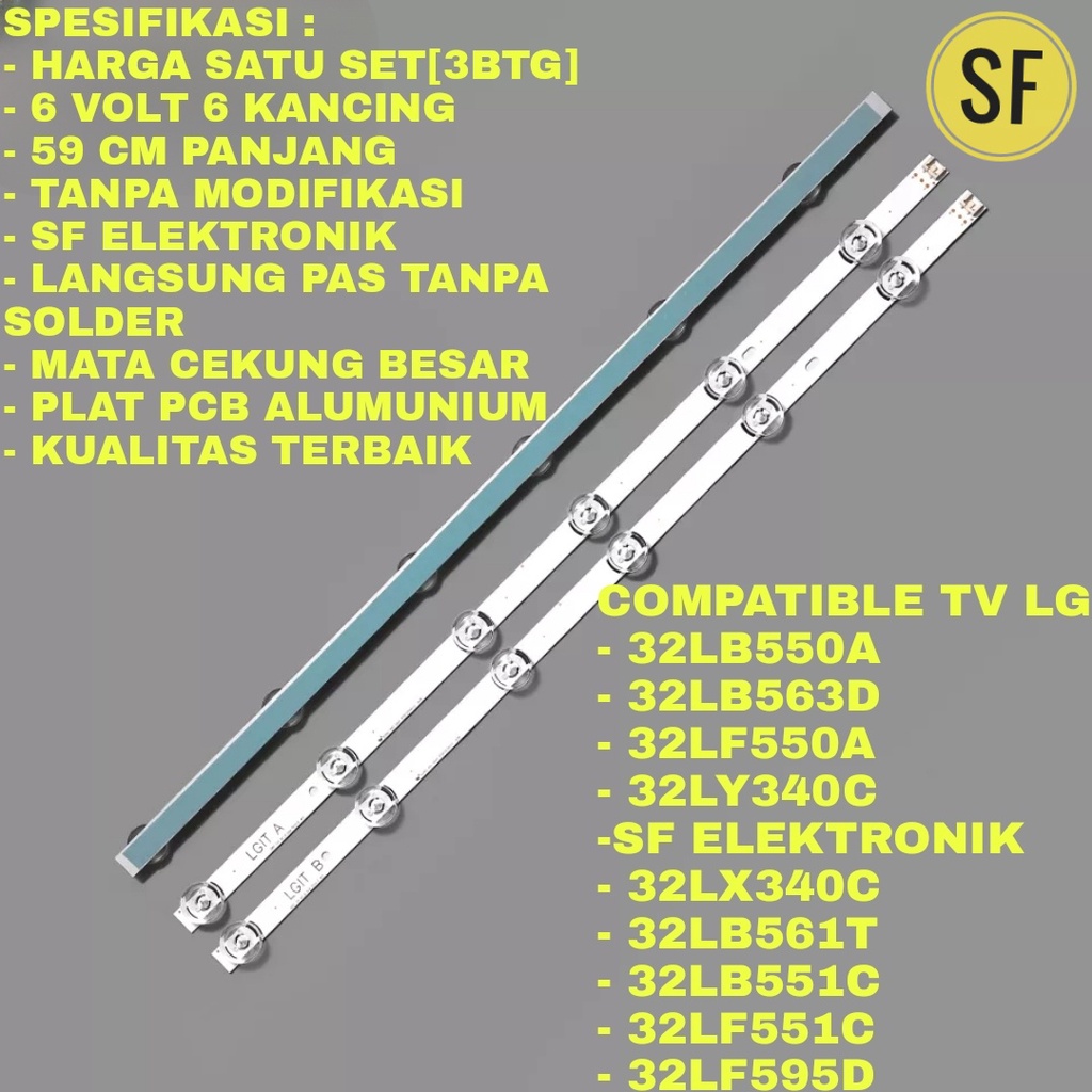 Jual Lampu Backlight Led Tv LG 32INC 32LB550A 32LF550A | Shopee Indonesia