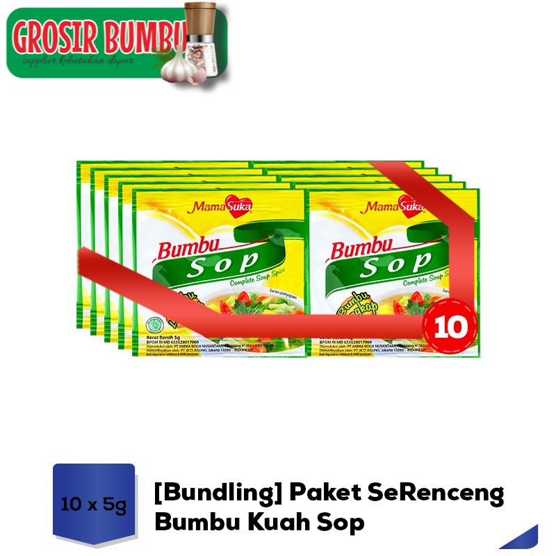 Jual [Bundling] Mamasuka Paket SeRenceng Bumbu Kuah Sop instan 5 gr ...