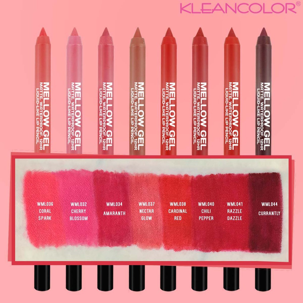 Jual KLEANCOLOR MELLOW GEL LIP PENCIL-MATTE | Shopee Indonesia