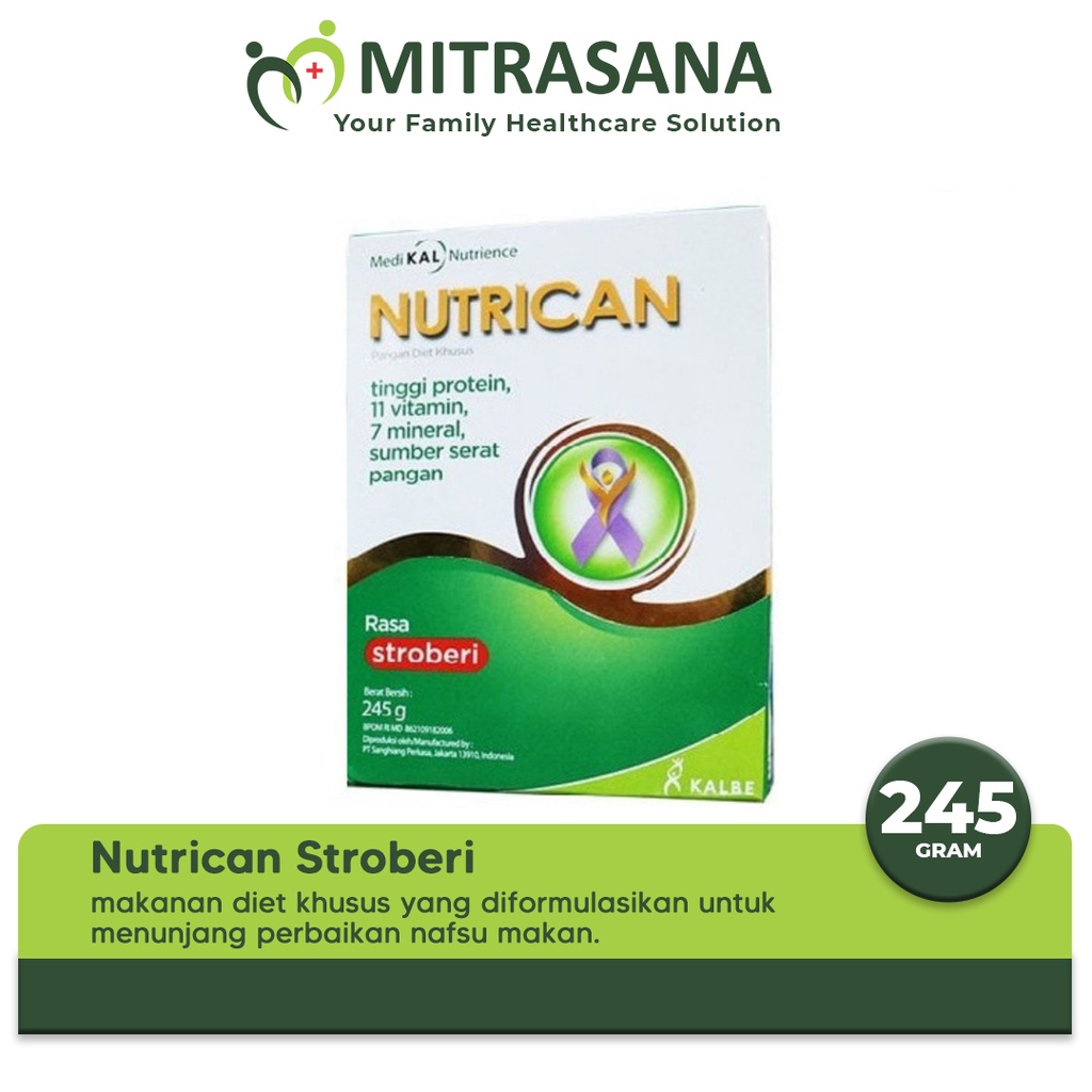 Jual Nutrican Strawberry 245 gram - Nutrisi Tinggi Energi dan Protein ...