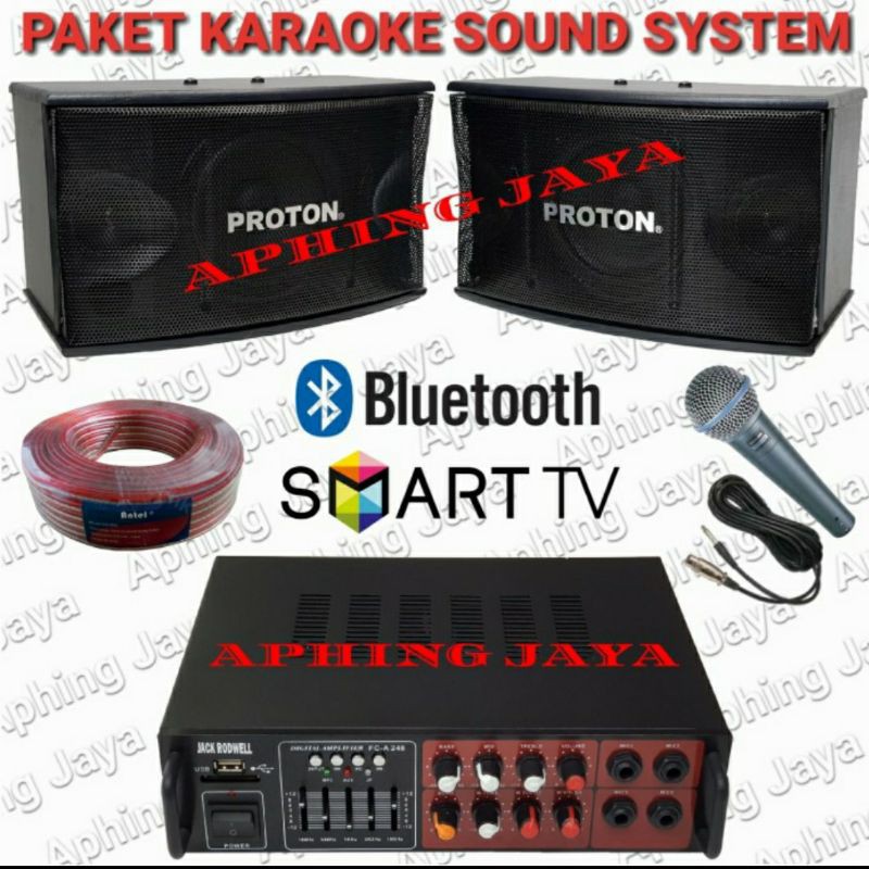 Jual Paket Karaoke Sound System PROTON 8 inch + Amplifier | Shopee ...