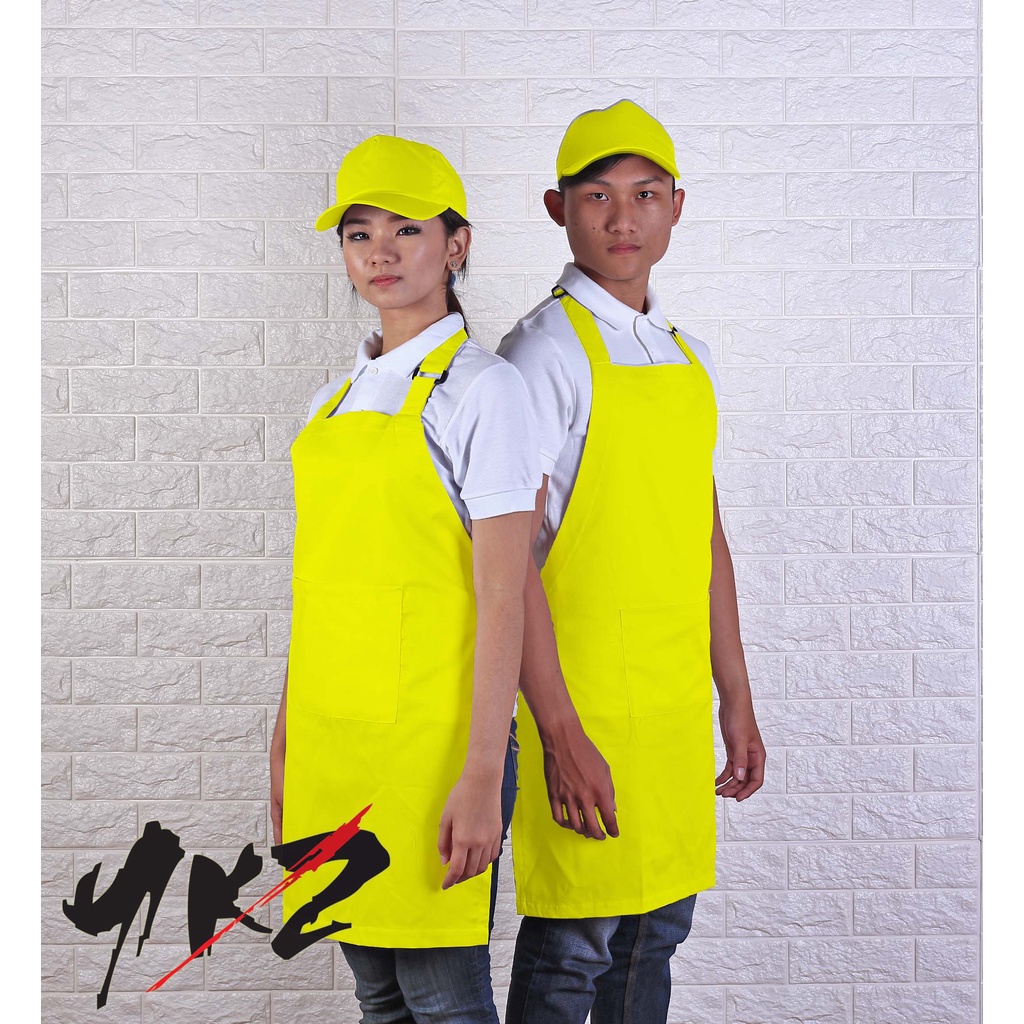 Jual apron polos/ celemek / apron masak / apron barber / apron chef ...