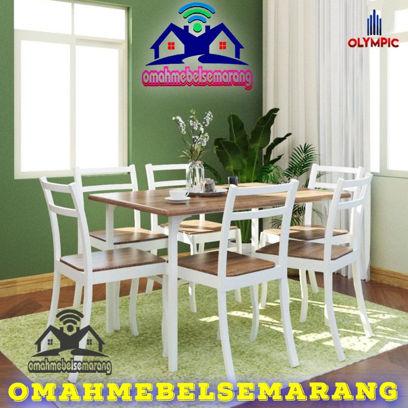 Jual Set Meja Makan OLYMPIC DTM SIMPSON 6K Dining set minimalis modern ...