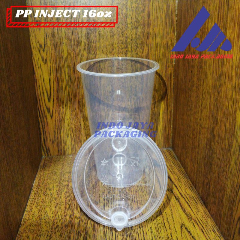 Jual Injection Cup + Lid Bening dan Stopper 500ml / 16oz (25pc ...