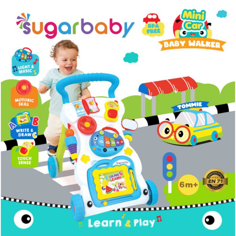 Jual SUGAR BABY MINI CAR PUSH WALKER (BABY WALKER) | Shopee Indonesia