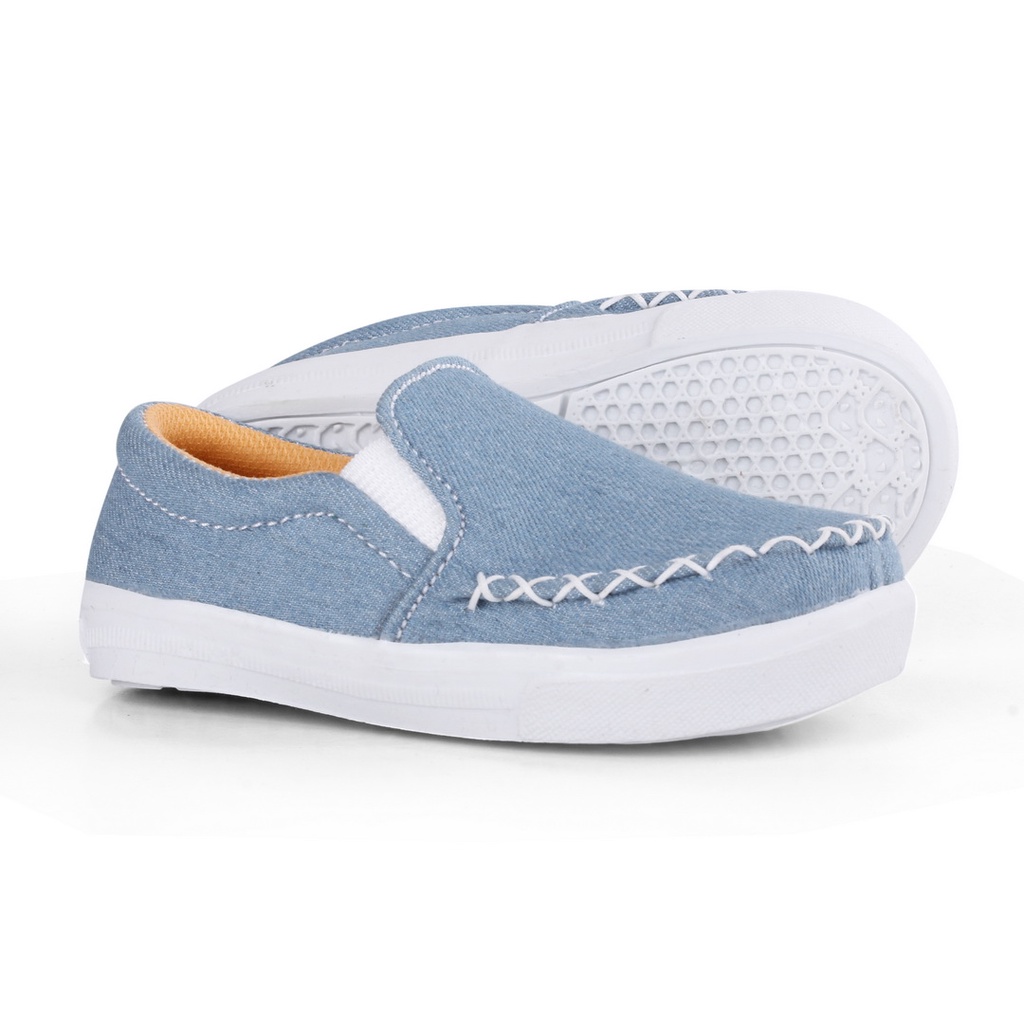 Jual sepatu anak usia 1 2 tahun denim jeans N01 BIRU | Shopee Indonesia