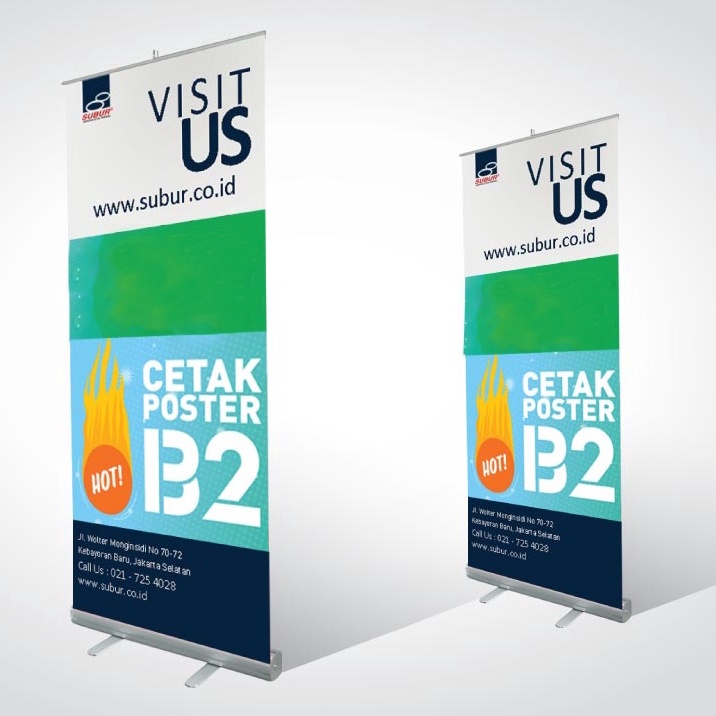 Jual CETAK ROLL UP BANNER , BAHAN OUTDOOR UKURAN 60 X 160 CM DAN 80 X 200 CM | Shopee Indonesia