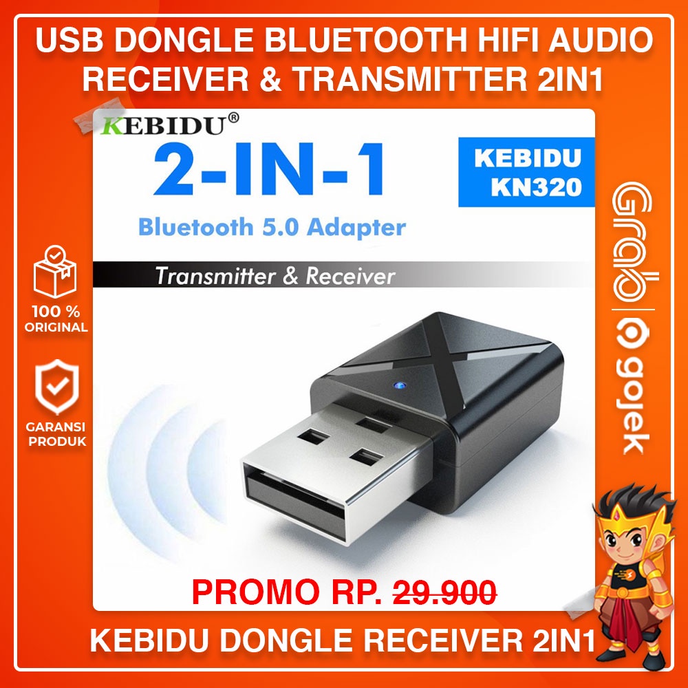 Jual KEBIDU USB Dongle Bluetooth 5.0 Receiver & Transmitter HiFi Audio 2in1 KN-320 | Shopee ...