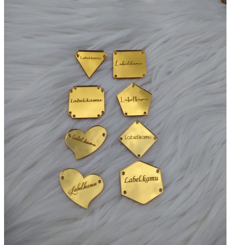 Jual (GOLD) Label Hijab,Jilbab,Label Akrilik ,Label mukena | Shopee ...