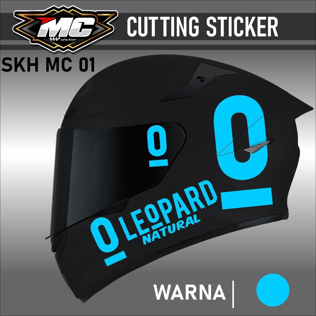 Jual Cutting Sticker Helm Full Face LEOPARD Sticker Cutting Helm ...