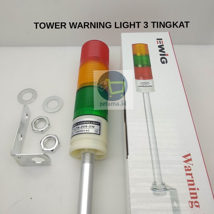 Jual Lampu Tower Warning Light Mesin Tingkat 3 Kedip/Diam | Shopee ...