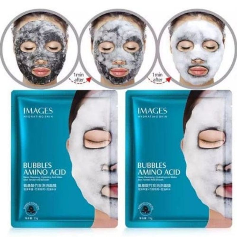 Jual IMAGES Masker Busa gelembung Masker wajah amino Acid BPOM | Shopee ...