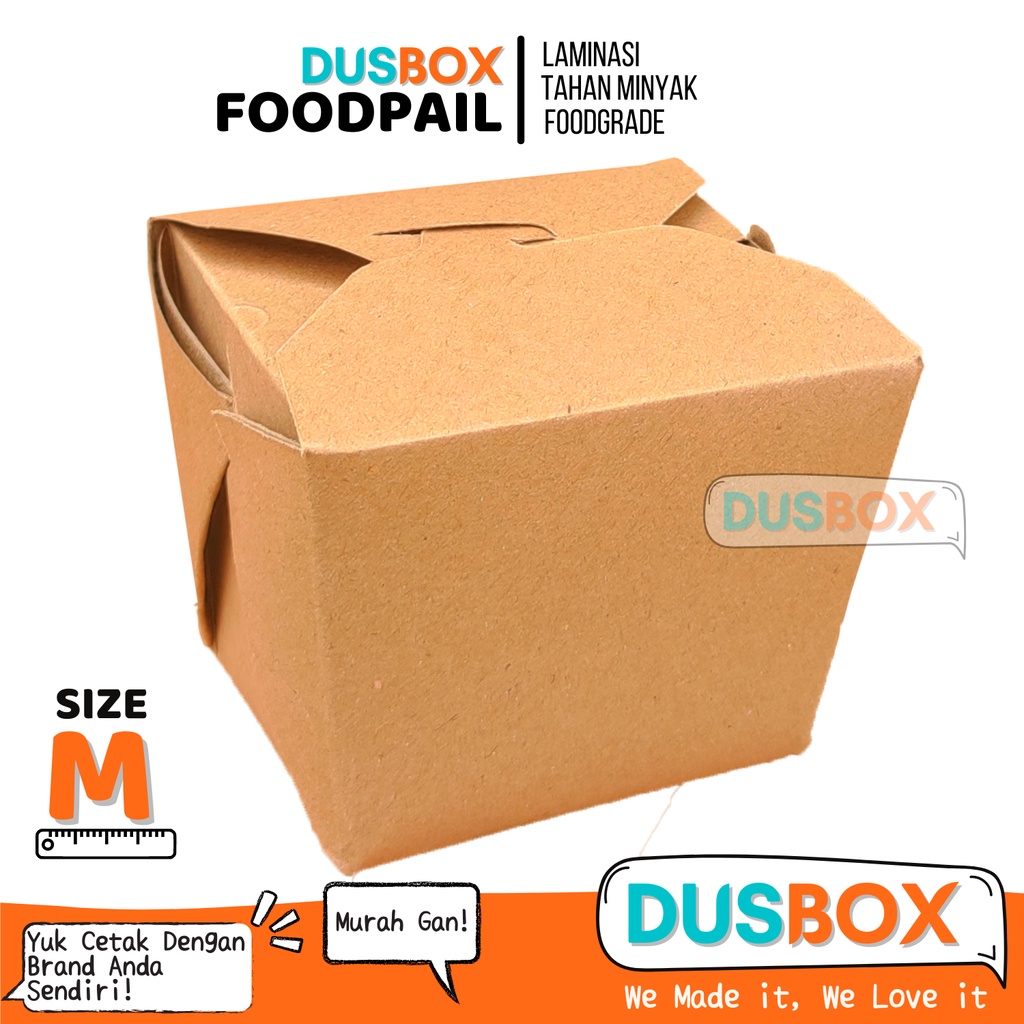 Jual RICE BOX M / RICE BOX PAPER / KEMASAN RICE BOX / FOOD PAIL /BOX ...