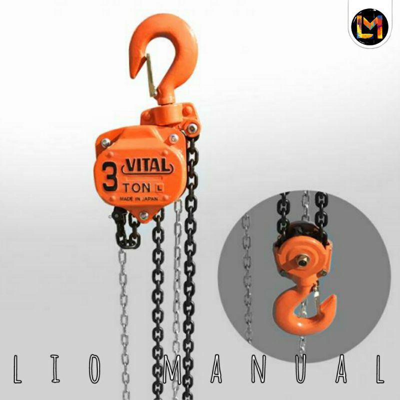 Jual chain block 3 ton 5 meter takel VITAL VP5 made in Japan VITAL 3 ...