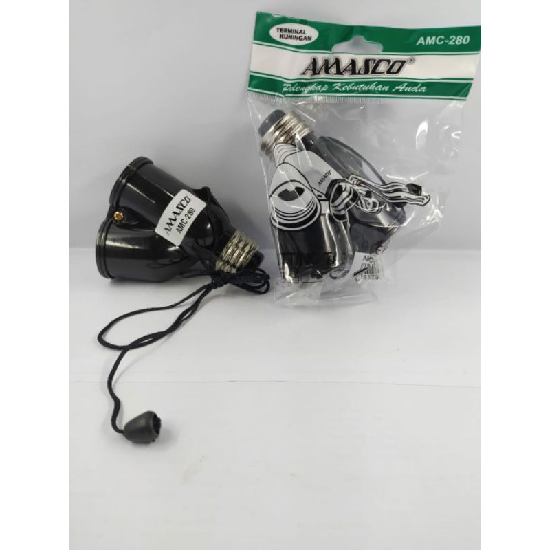 Jual Fitting Lampu Tarik 2 lampu/Fitting tarik 2 cabang visalux | Shopee Indonesia