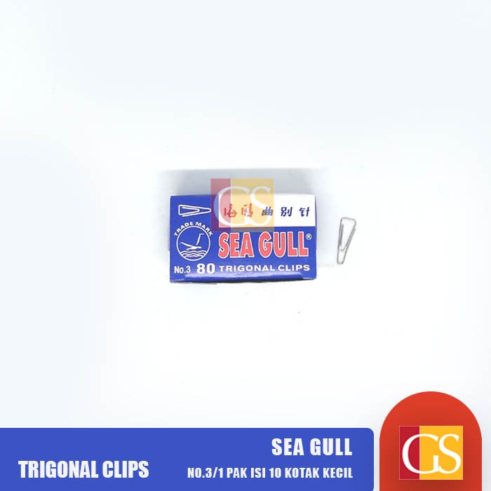 Jual PAPER CLIP/TRIGONAL CLIPS/KLIP KERTAS SEA GULL NO.3 ASLI | Shopee ...