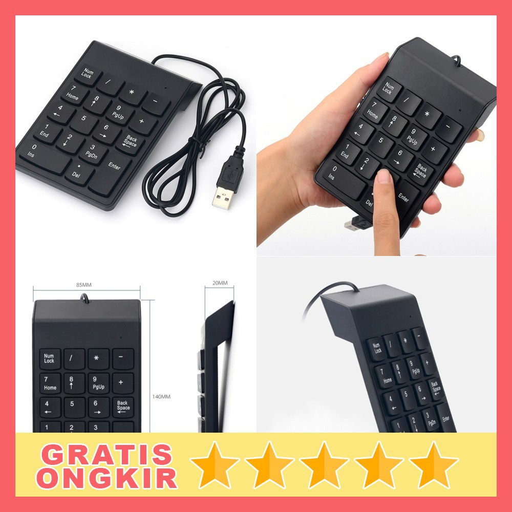 Jual Keyboard Angka Universal Numeric Nomer Keypad Numpad LED Backlight ...