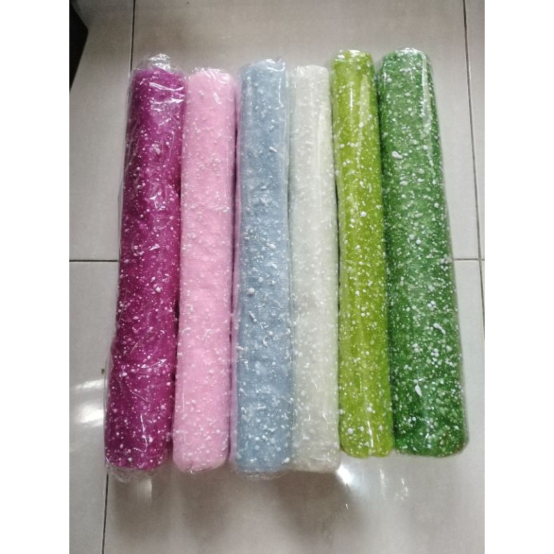 Jual Kain tile salju / Snow mesh / Flower bouquet / gift wrap rol 4 ...