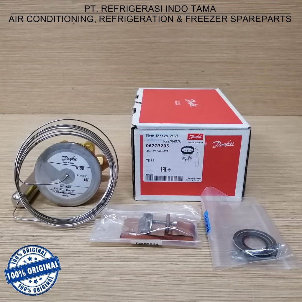 Jual R22 / R407C TEX 55 / TE 55 - 067G3205 Expansion Valve DANFOSS / Expansi | Shopee Indonesia