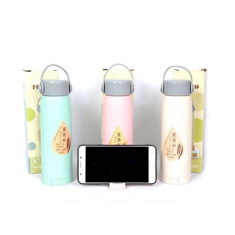 Jual Botol Minum Kaca 380 ML / Botol Minum Wheat Cup / Gelas Fiber ...