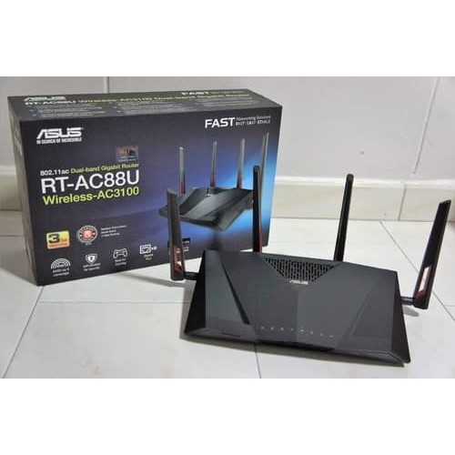 Jual Asus AC3100 Dual Band Gigabit WiFi Gaming Route RT-AC88U | Shopee ...