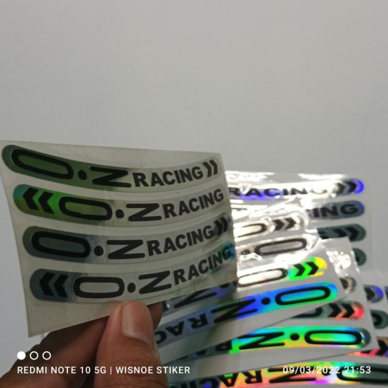 Jual stiker cutting laser krom//velg//OZ RACING | Shopee Indonesia