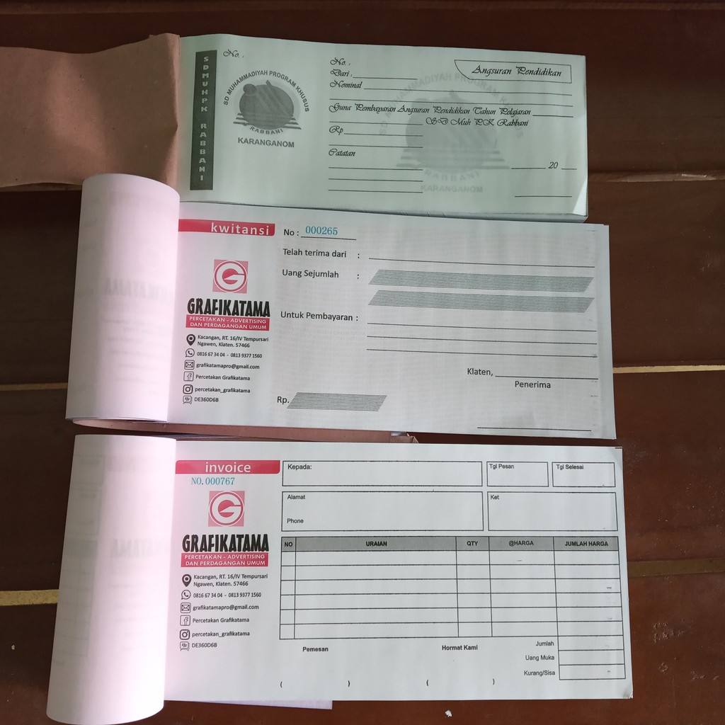 Jual Cetak Kwitansi/Nota bahan NCR 2ply / rangkap 2 | Shopee Indonesia