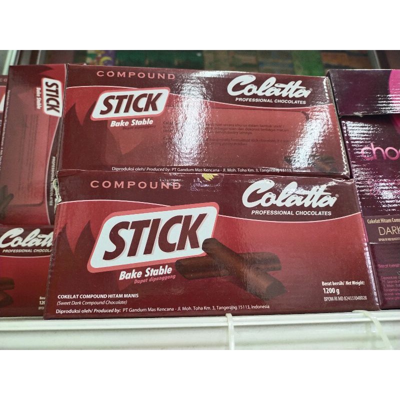 Jual COLATTA Dark Chocolate Compound Stik - Coklat Hitam Compound Stik ...