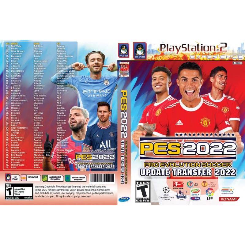 Jual KASET PS2 GAME BOLA PES 2022 ALL TRANFER TERBARU - KASET PS2 PES ...