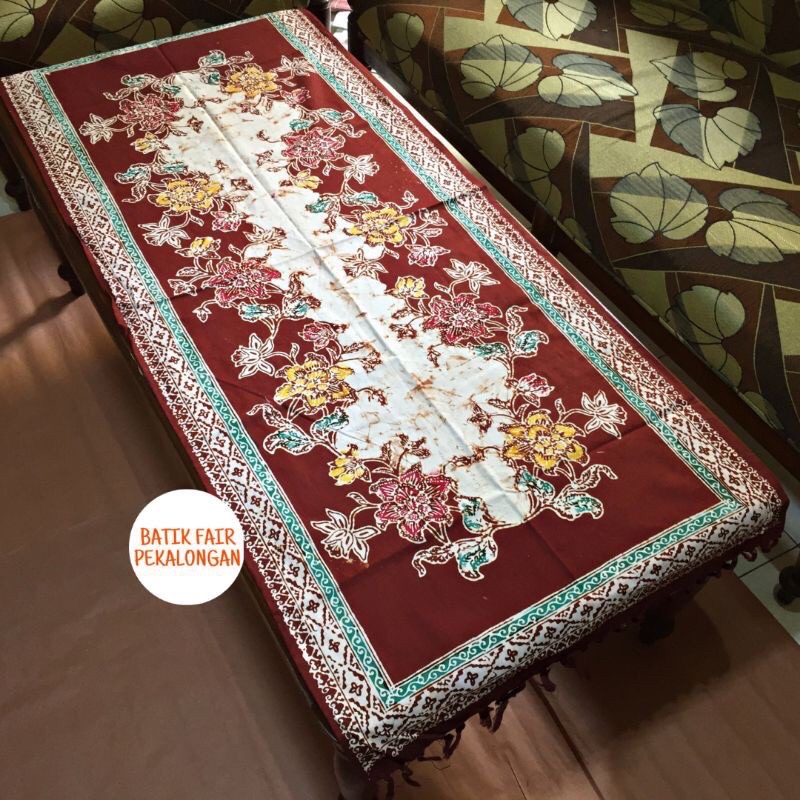 Jual Taplak Meja Tamu Panjang Motif Batik Remekan ukuran 120x50cm ...