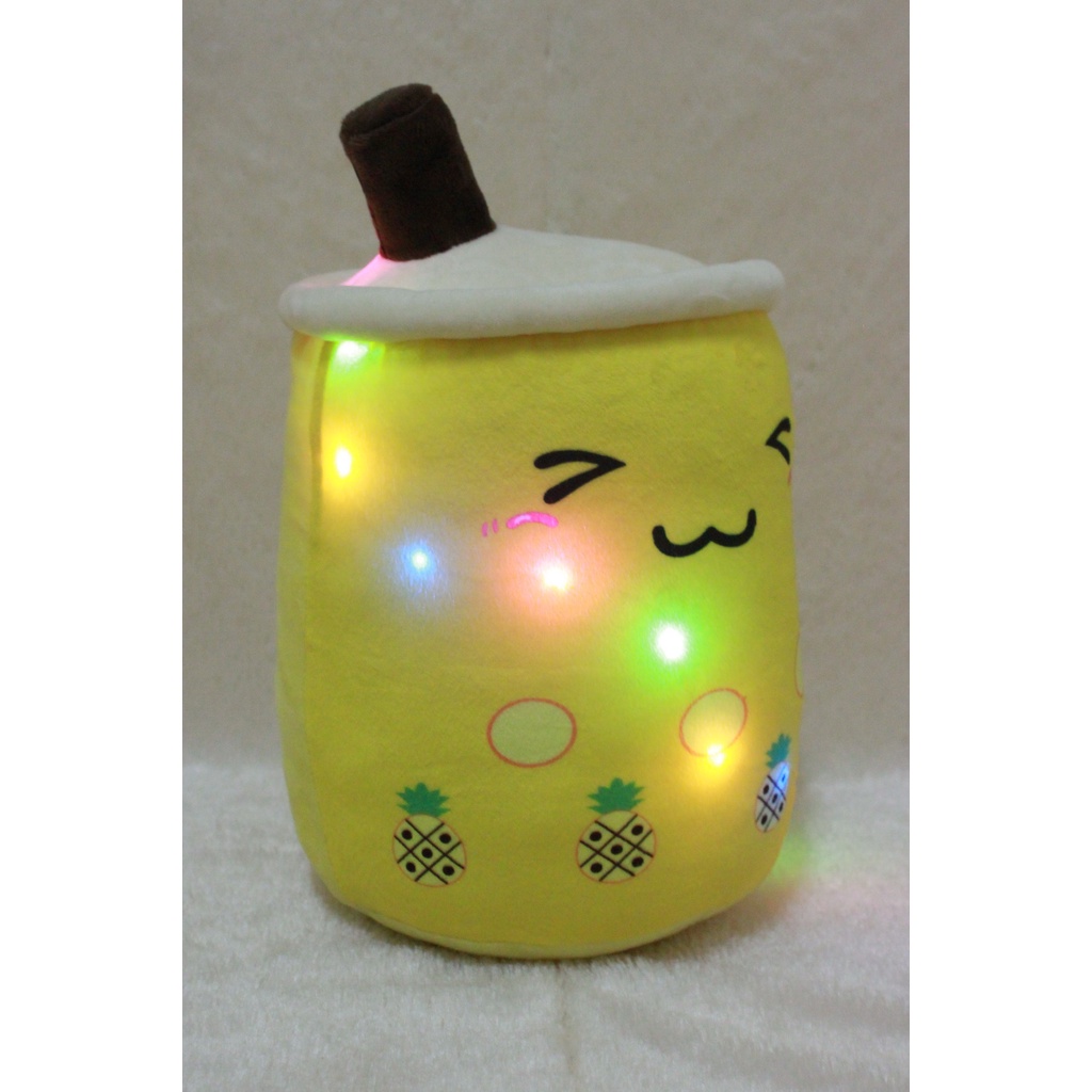 Jual Boneka Boba Milk LED, Bantal Gentong Boba Milk LED ukuran M (28cm ...