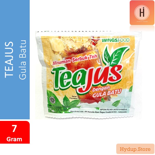 Jual Teajus Minuman Serbuk Teh Gula Batu Renceng isi 10 Sahset @ 7 Gr ...