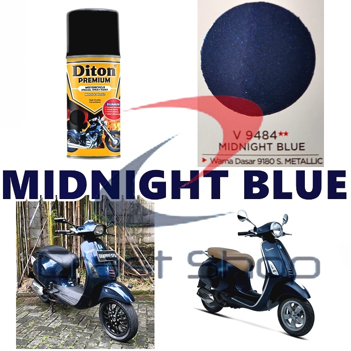 Jual Cat Pilox Diton Premium Vespa Midnight Blue 9484 Warna Biru Tua ...