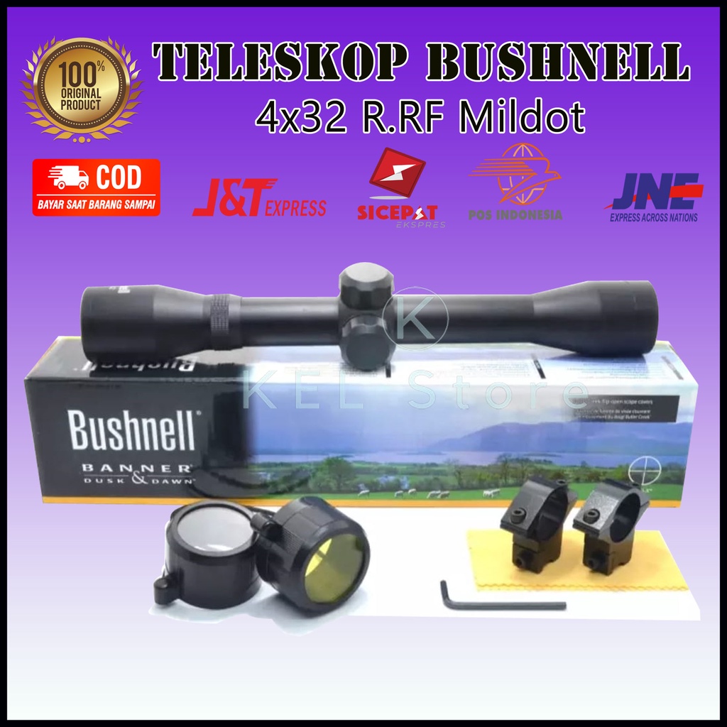 Jual Telescope BUSHNELL 4x32 R.RF / teropong tele senapan bushnel ...