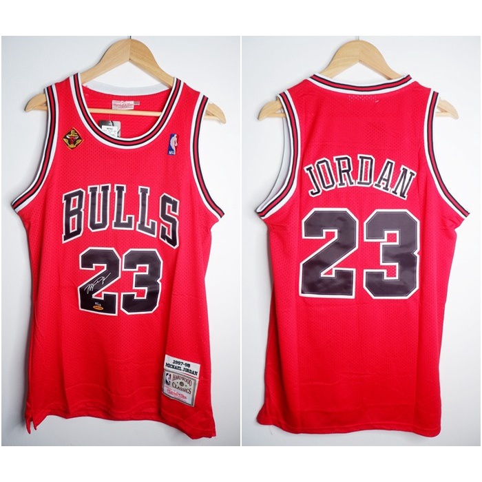 Jual JERSEY NBA CLASSIC HWC BULLS #23 JORDAN 20TH ANNIV MERAH M&N ...