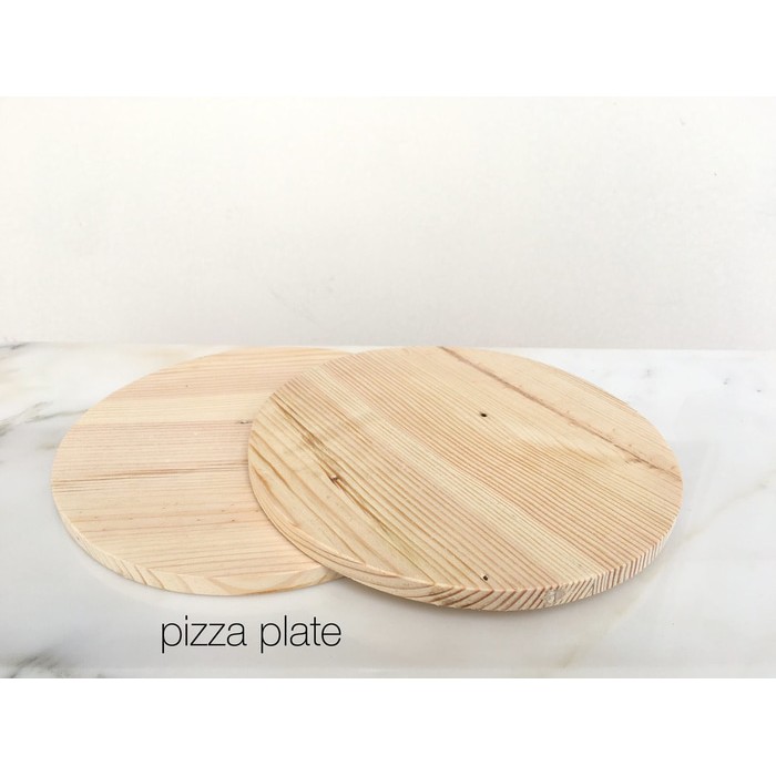 Jual Piring Saji Pizza / Pizza Plate Dari Kayu - Putih | Shopee Indonesia